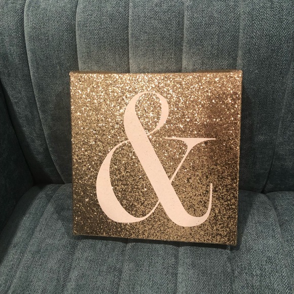 Wall Decor | Sign Gold Glitter | Poshmark